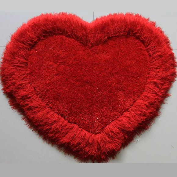 Accents | Nwtred Heart Shape Hand Tufted 4inch Thick Shag Area Rug 28in ...